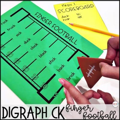 Digraph ck phonics activities and games