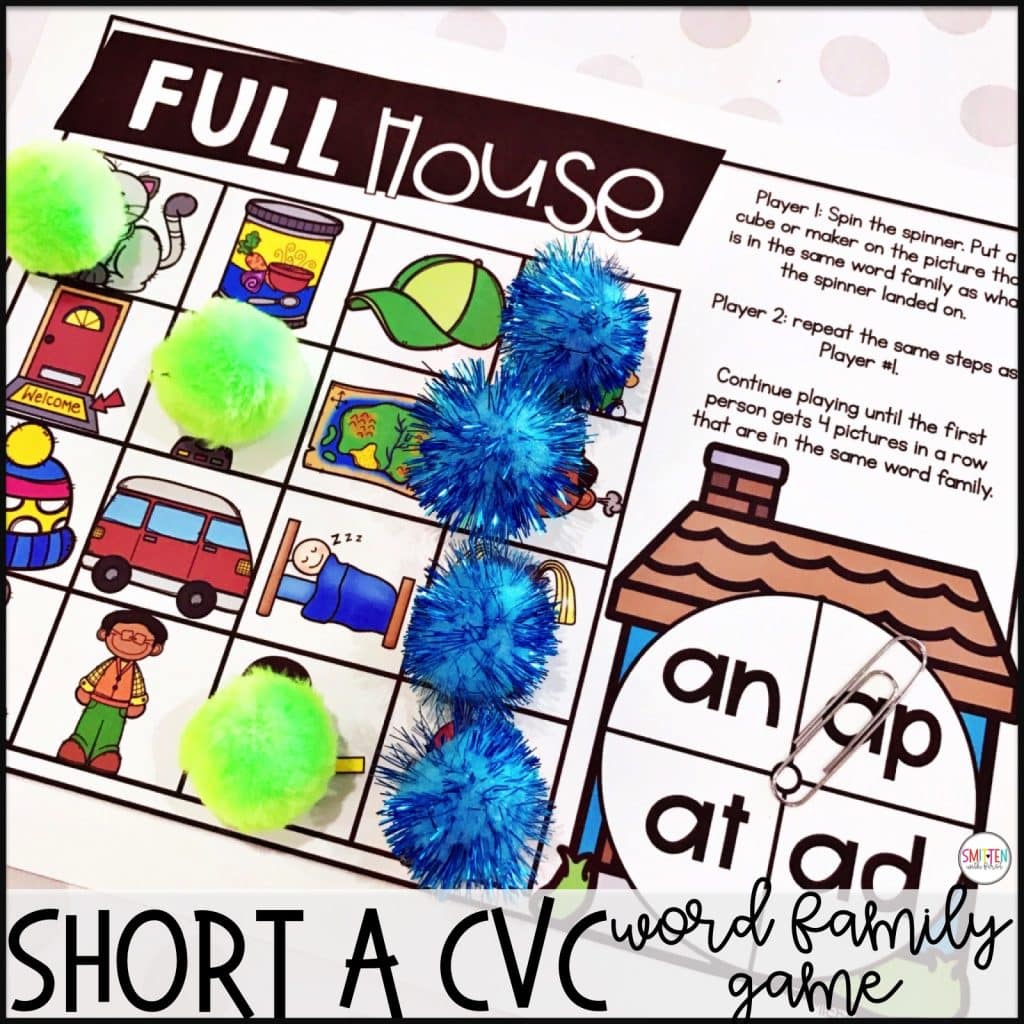 Short vowel a phonics activities and games