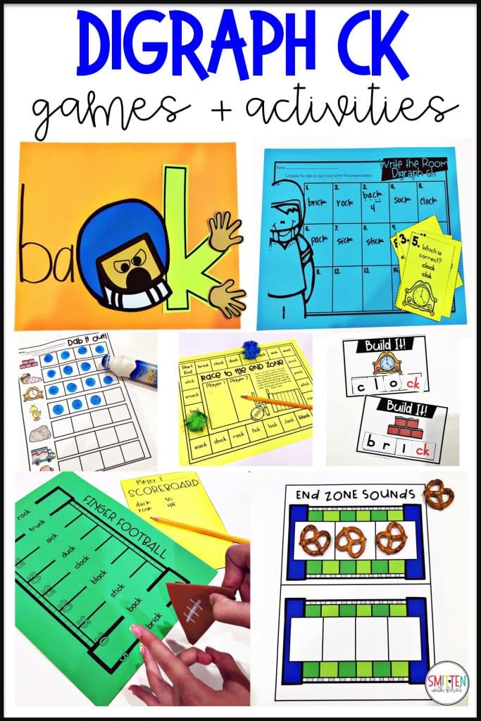 Digraph ck phonics activities and games