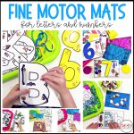 Fine Motor Letter and Number Mats for Preschool, PreK, and Kindergarten