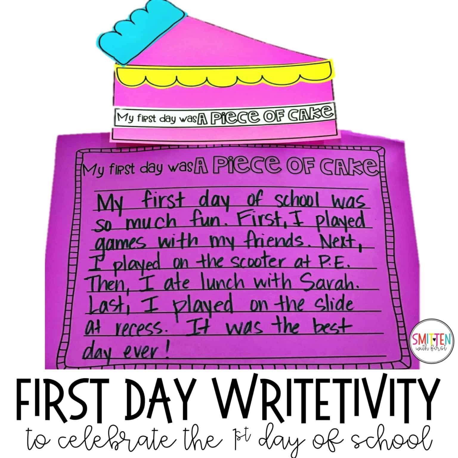 First Day of School Activity for Back to School Week