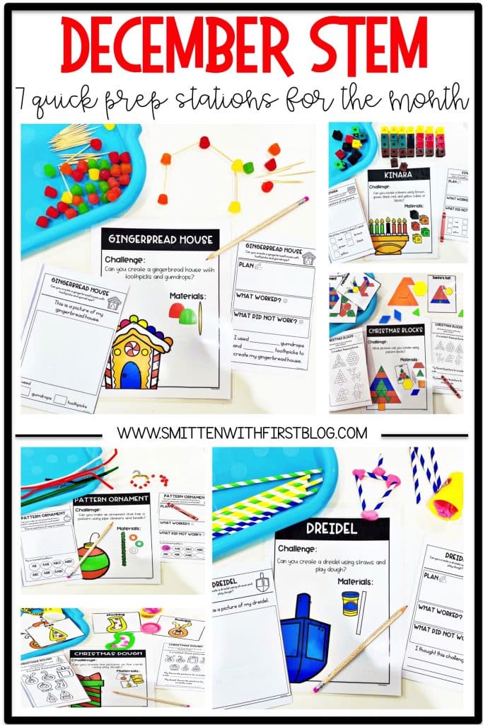 December Holiday STEM Activities Kindergarten 1st Grade