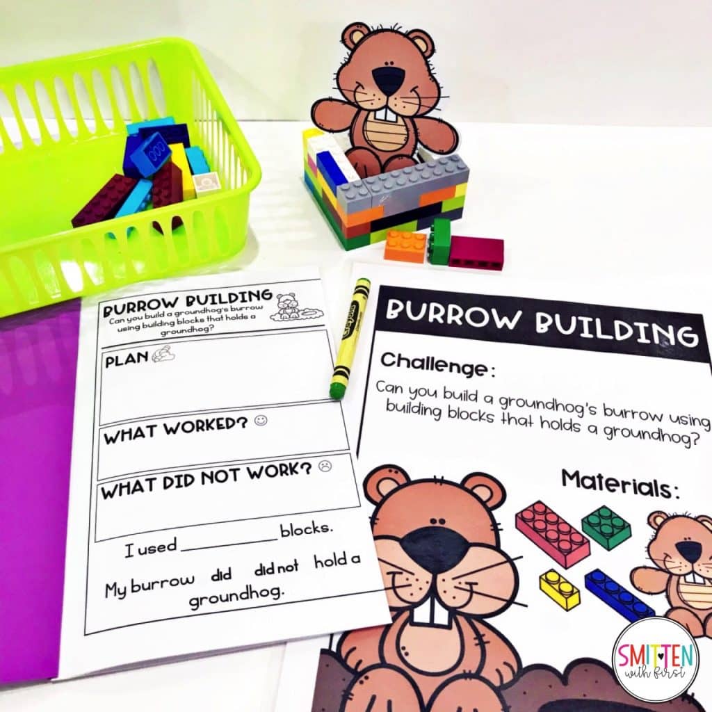 February STEM activities for Kindergarten and 1st grade