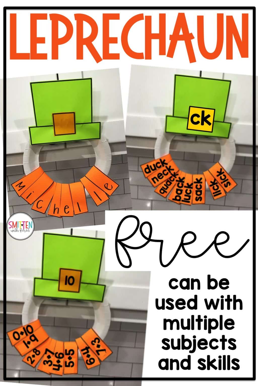 Free Leprechaun Craftivity Prek, Kindergarten, 1st grade, 2nd grade