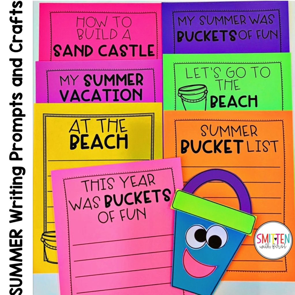 Summer Writing Activities for Kindergarten, 1st and 2nd grade