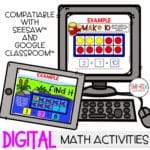 Digital Math Activities for Kindergarten, 1st grade, and 2nd grade