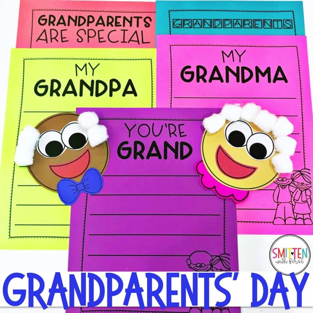 Grandparents Day Writing Activities and Crafts for Kindergarten 1st