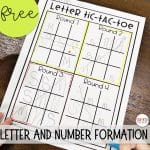 FREE Letter and Number Formation activity for preschool, kindergarten,1st