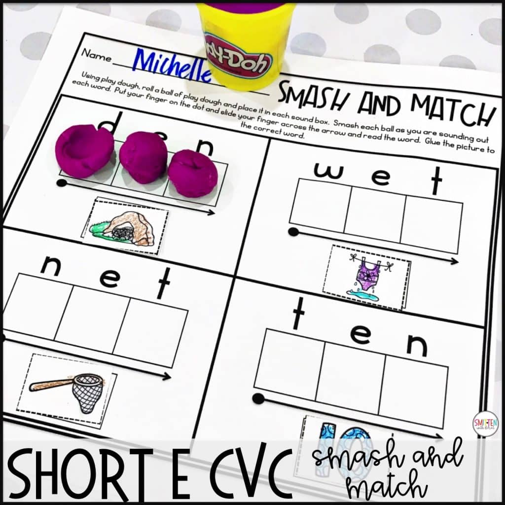 Short Vowel e Phonics Activities and Games 1st grade