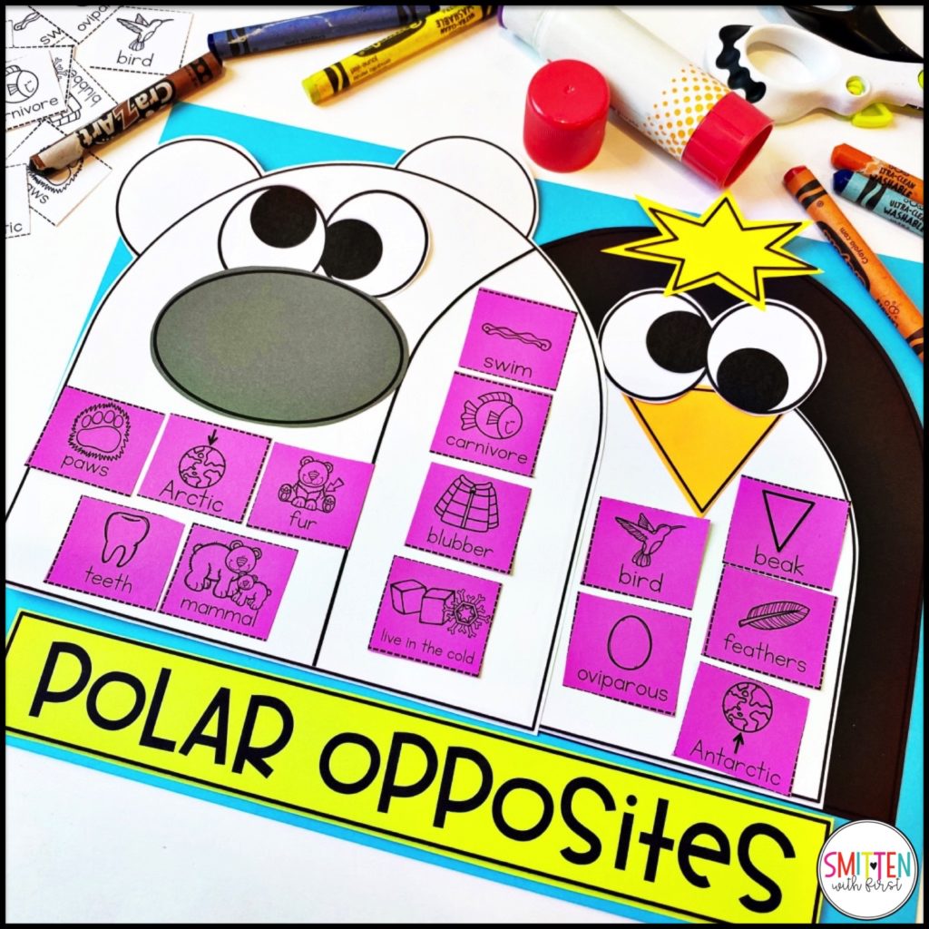 Winter Animals Activities Polar Bears, Penguins, Kindergarten, 1st Grade