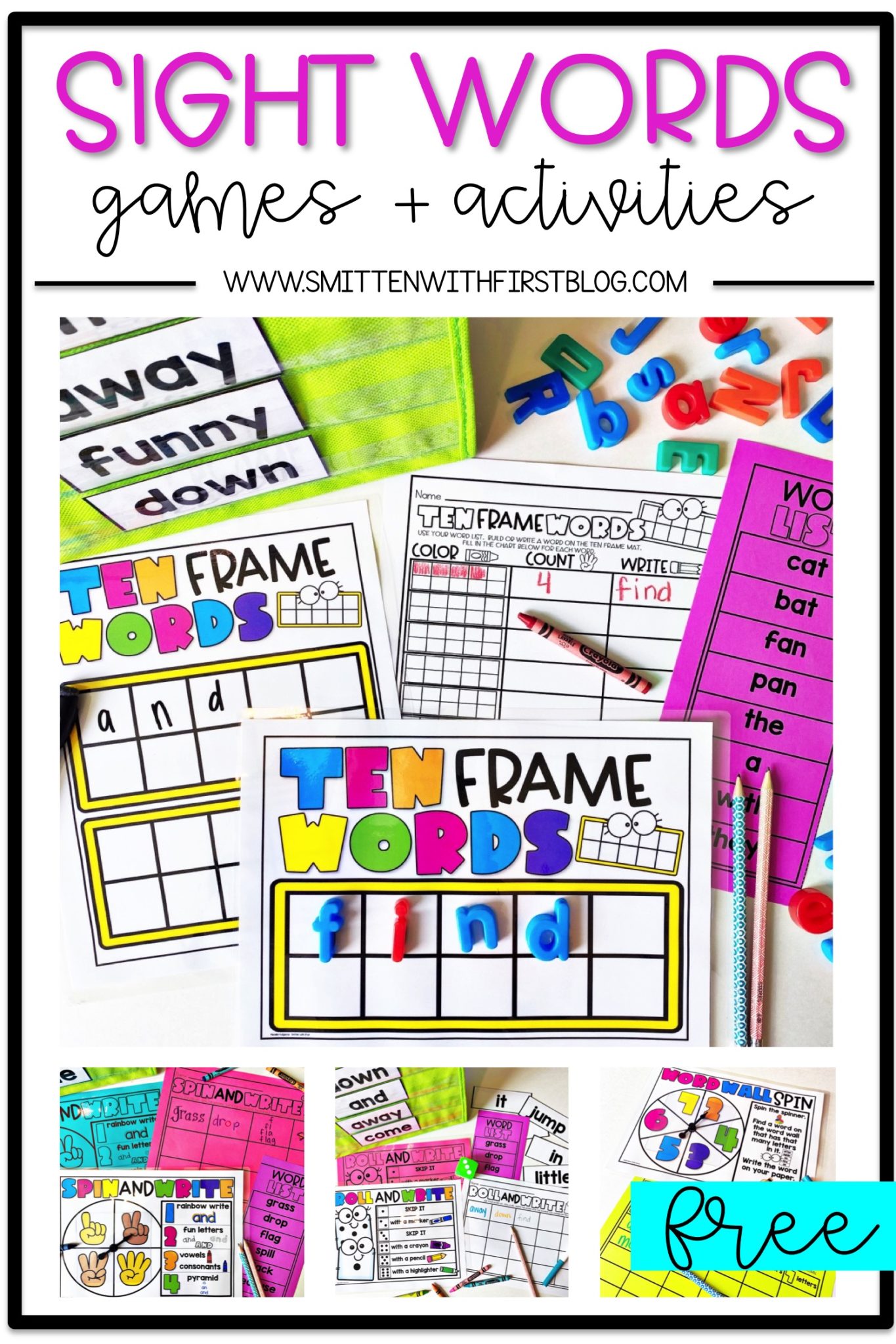 Editable Sight Words Games and Activities, Kindergarten, 1st Grade, 2nd