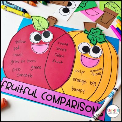 Compare Contrast Apples and Pumpkins Kindergarten, 1st and 2nd Grade