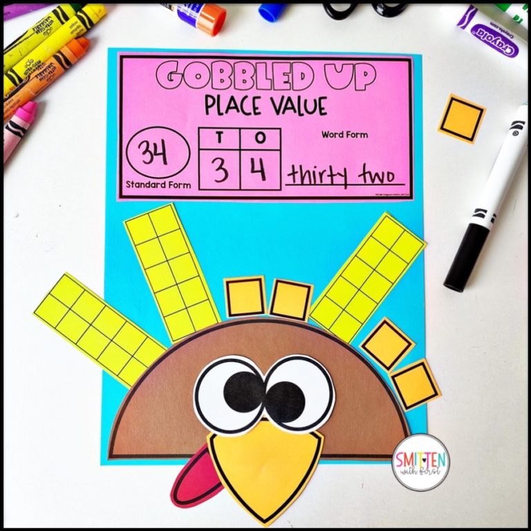 Place Value and Number Sense Thanksgiving Turkey