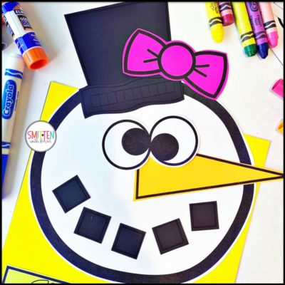 Place Value and Number Sense Winter Snowmen January craft