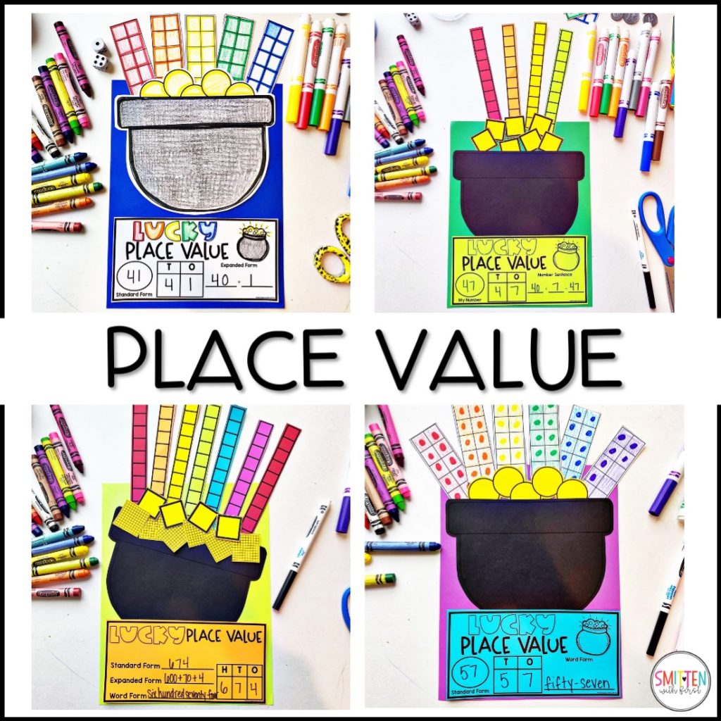 St Patrick's Day Number Craft for Number Sense and Place Value