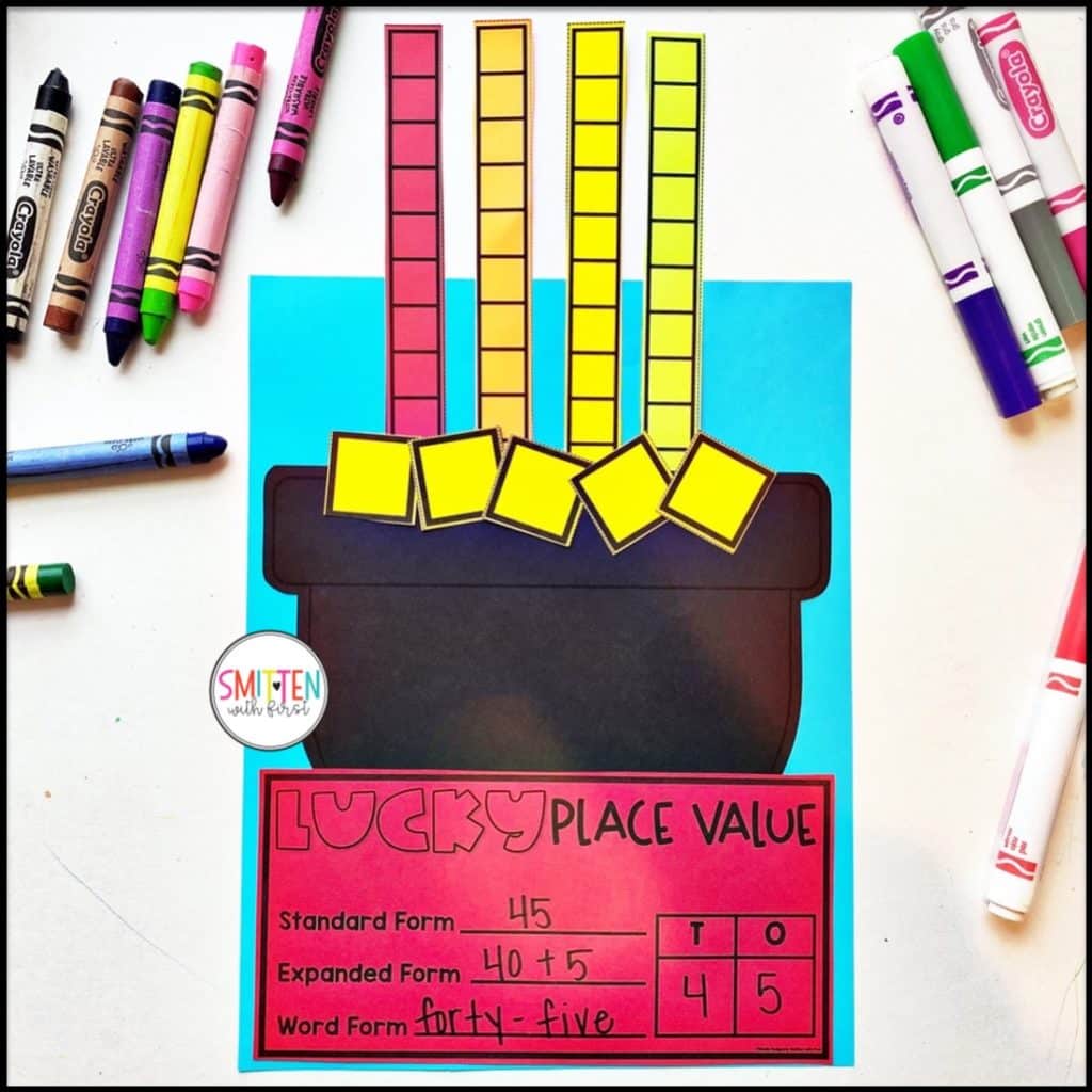 St Patrick's Day Number Craft for Number Sense and Place Value