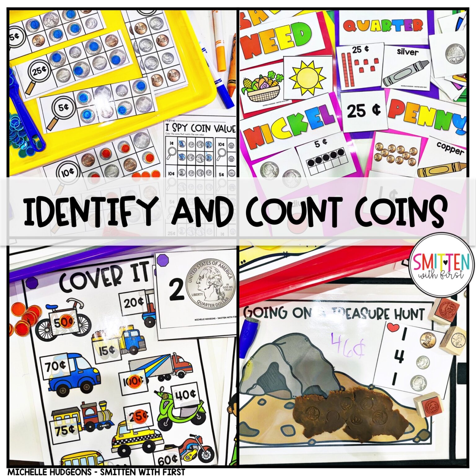 Counting Coins Activities and Centers - Smitten with First