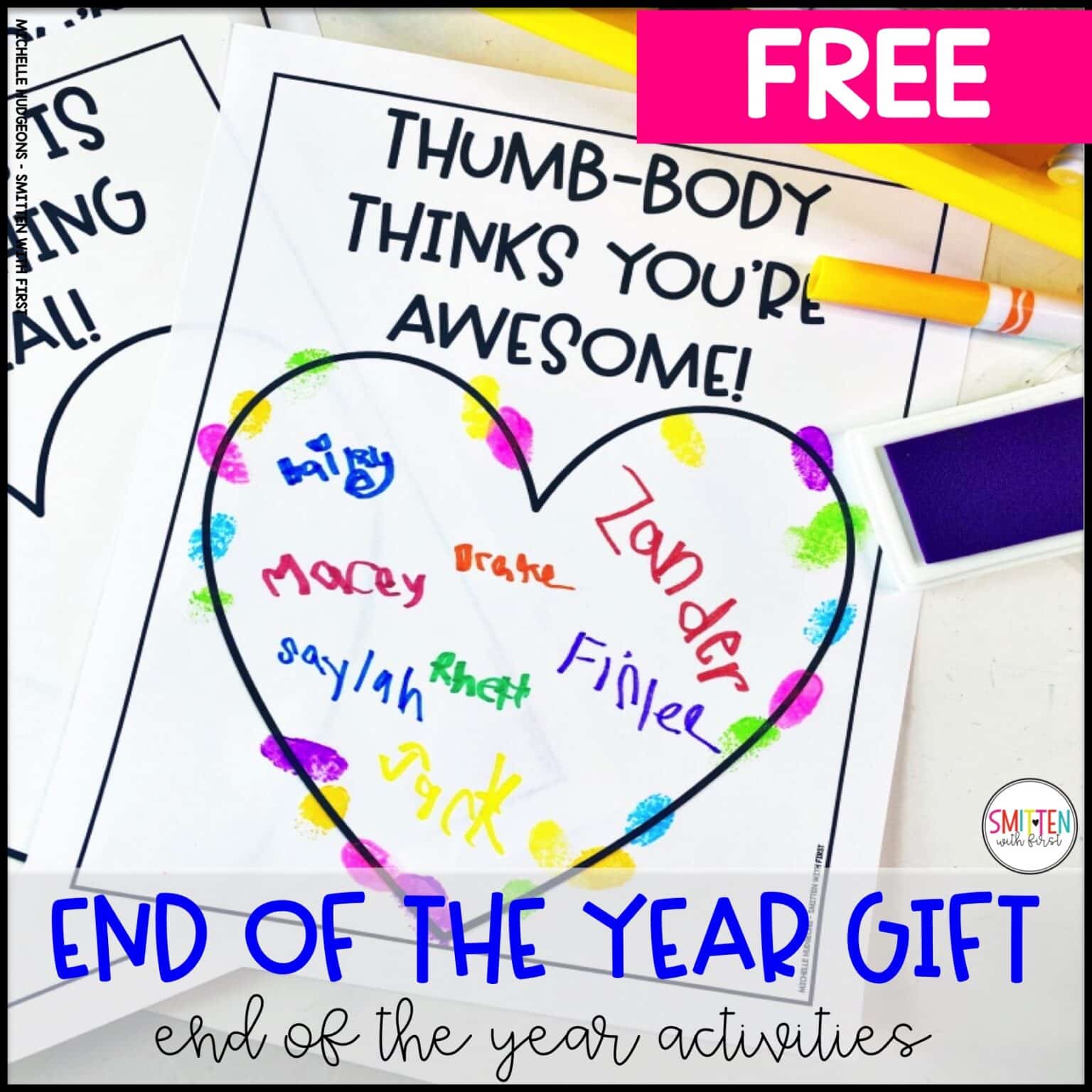 End of Year Friendship Activities - Smitten with First