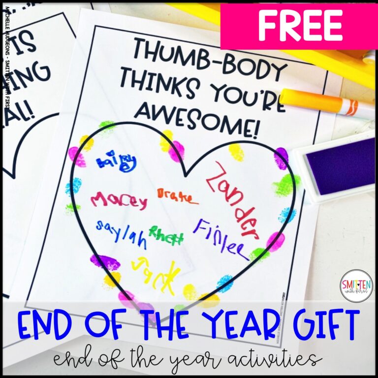 End of Year Friendship Activities - Smitten with First