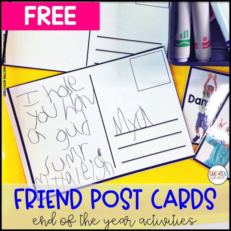 End of Year Friendship Activities - Smitten with First