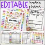 Editable Teacher Planner - Smitten with First