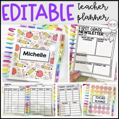 Editable Teacher Planner - Smitten with First